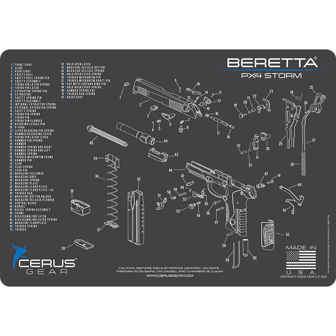 Beretta Px4 Storm Cleaning Mat - 12" x 17" (Cerus)